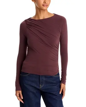 FRAME The Draped Long Sleeve Top