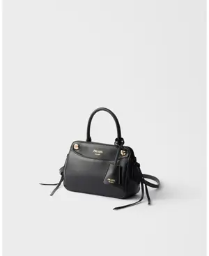 Prada Carry Mini Leather Handbag - Black