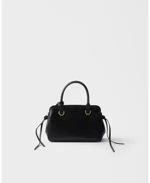 Prada Carry Mini Leather Handbag - Black