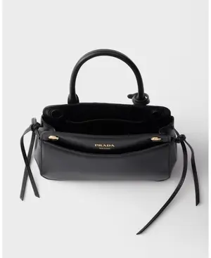 Prada Carry Mini Leather Handbag - Black