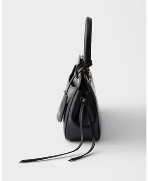 Prada Carry Mini Leather Handbag - Black