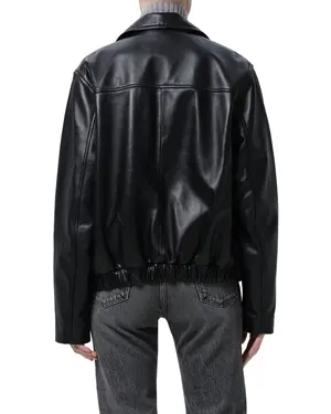 Citizens Of Humanity Leather Zip Front Bomber Jacket