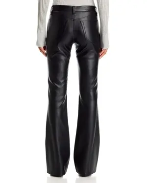 Rag & Bone Kinsley Faux Leather Low Rise Bootcut Jeans