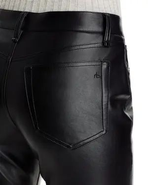 Rag & Bone Kinsley Faux Leather Low Rise Bootcut Jeans