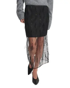 Rag & Bone Geena Embellished Column Skirt