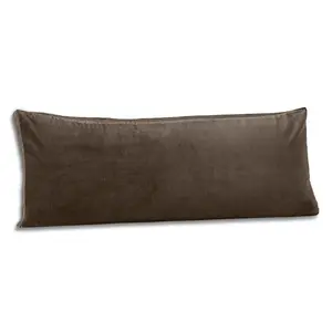 BOLL & BRANCH Velvet Lumbar Pillow, 14 X 34 - Deep Walnut/walnut