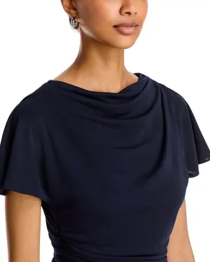 Cinq À Sept Avielle Draped Midi Dress