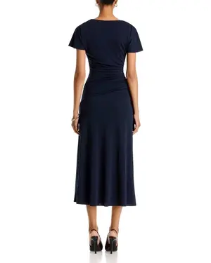 Cinq À Sept Avielle Draped Midi Dress