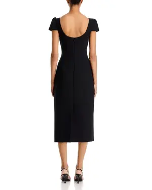 Cinq À Sept Ilana Embellished Square Neck Column Dress