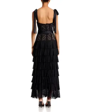 Cinq À Sept Sabrina Lace Midi Dress