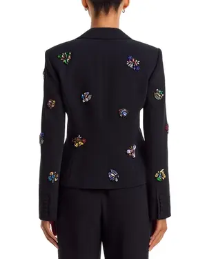 Cinq À Sept Karlie Crown Jewel Embellished Blazer