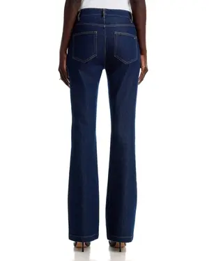 Cinq À Sept Rhinestone Roses Stevie High Rise Bootcut Jeans