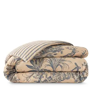 ANNE DE SOLENE 4 Continents Toile De Jouy Duvet Cover, King - Open Misce