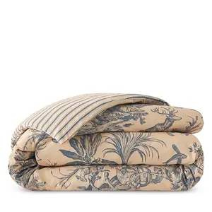 ANNE DE SOLENE 4 Continents Toile De Jouy Duvet Cover, Queen - Open Misce
