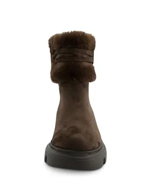Paul Green Frosty Leather Faux Fur Lined Boots