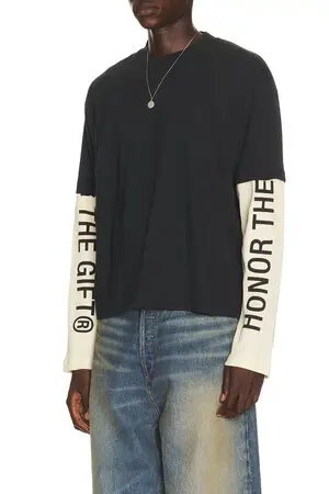 HONOR THE GIFT Honor Double Sleeve Tee - Black