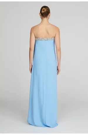 Halston Fleur Strapless Gown
