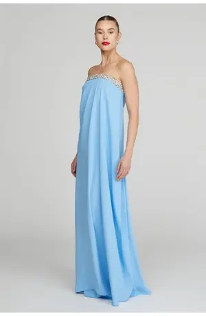 Halston Fleur Strapless Gown