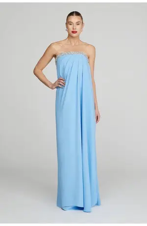 Halston Fleur Strapless Gown