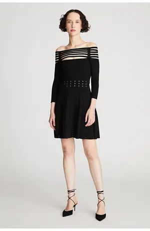 Halston Heather Dress In Matte Viscose