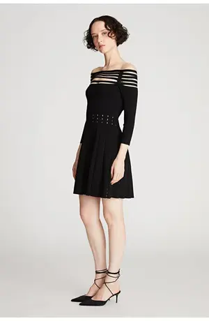 Halston Heather Dress In Matte Viscose