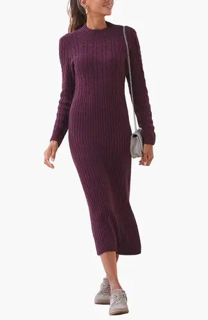 LASCANA Cable Knit Sweater Dress