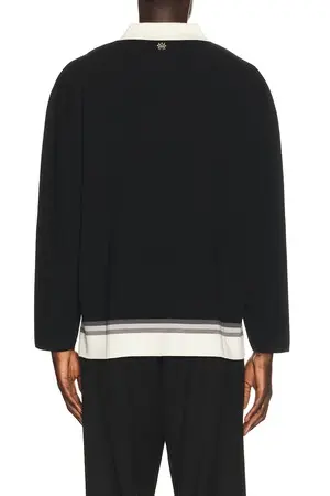 Amiri Lasso Knit Os Long Sleeve Polo