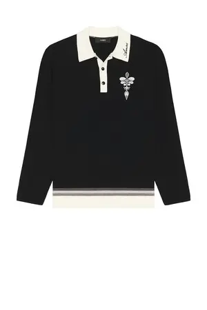 Amiri Lasso Knit Os Long Sleeve Polo