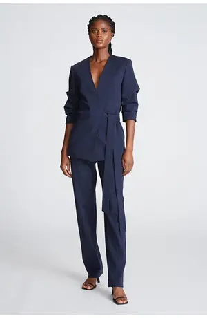 Halston Bexley Jacket In Knit Suiting