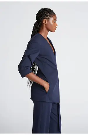 Halston Bexley Jacket In Knit Suiting