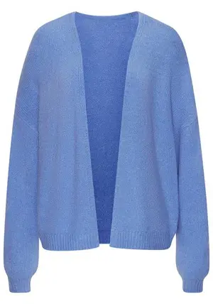 LASCANA Cozy Open Front Cardigan - Blue