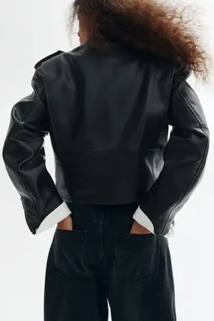 H&M Coated Biker Jacket