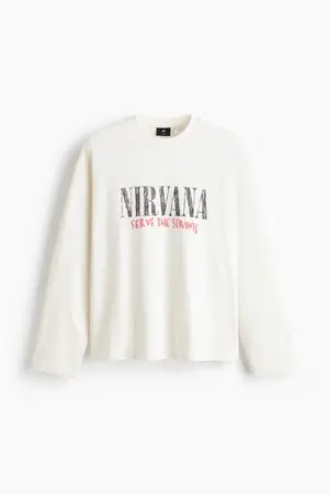 H&M Relaxed-fit Long-sleeved T-shirt