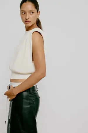 H&M Gathered Knit Top
