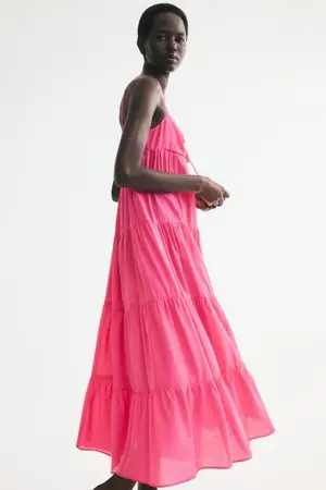 H&M Tiered Strappy Dress - Pink