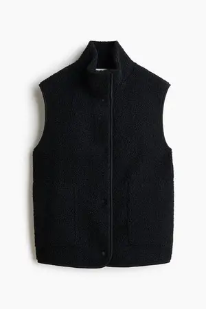 H&M Teddy Fleece Vest - Black