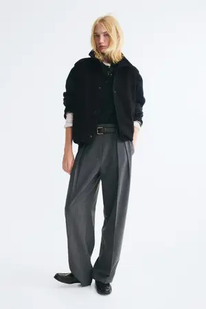 H&M Teddy Fleece Vest - Black