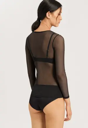 Hanro Smooth Illusion Semi-transparent Tulle Top