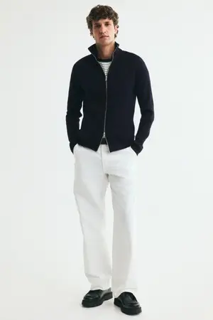 H&M Slim-fit Rib-knit Cardigan