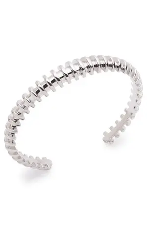 EDDIEBORGO Discus 12k Plated Cuff Bracelet - Silver