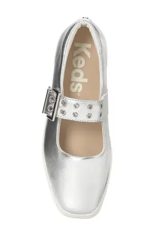 Keds® Square Toe Mary Jane Leather Flat