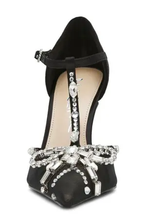 Betsey Johnson Vanna Pointed Toe T-strap Pump