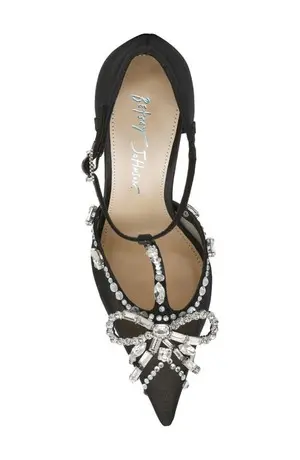 Betsey Johnson Vanna Pointed Toe T-strap Pump