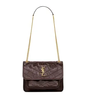 Saint Laurent Leather Niki Baby Shoulder Bag - Beige