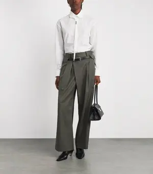 Issey Miyake Wool-blend Lustrous Trousers