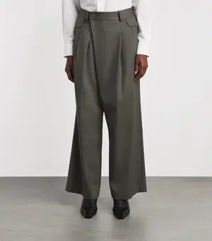 Issey Miyake Wool-blend Lustrous Trousers