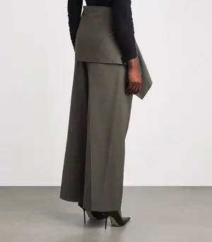 Issey Miyake Wool-blend Lustrous Wrap Trousers