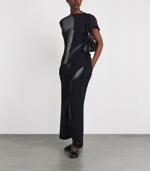 Issey Miyake Hands Of Lover Pleats Wide-leg Trousers