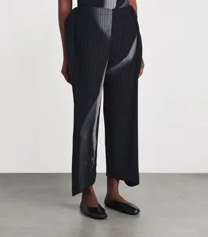 Issey Miyake Hands Of Lover Pleats Wide-leg Trousers