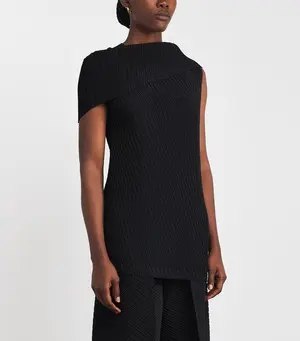 Issey Miyake Tubular Pleats Tunic Top